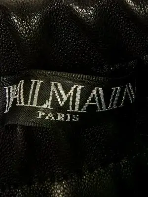 Balmain Drawstring Leather Trousers