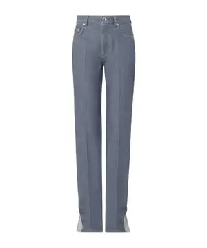 Sportmax Side-stripe Split-hem Jeans - Medium Grey