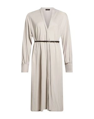 Fabiana Filippi Midi Dress Size Wool, Leather - Grey