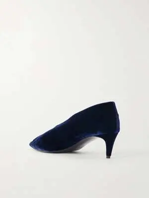 Khaite Miriam 50 Velvet Pumps - Navy