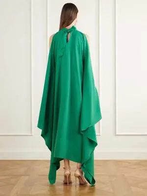 TALLER MARMO Draped Crepe Maxi Dress