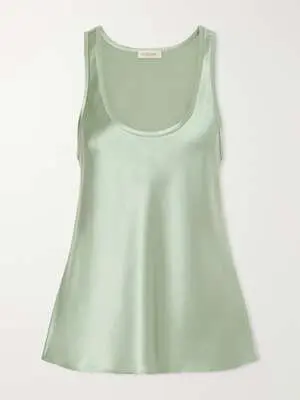 HEIRLOME Adau Silk-satin Top - Mint