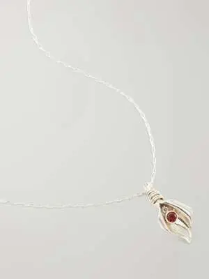 Le Sundial Veil Drop Sterling Pendant Necklace