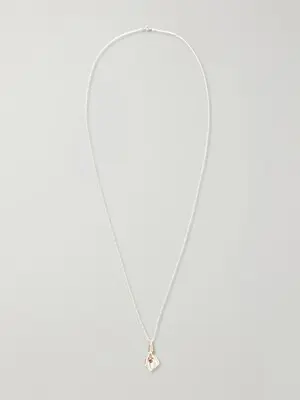 Le Sundial Veil Drop Sterling Pendant Necklace - Silver
