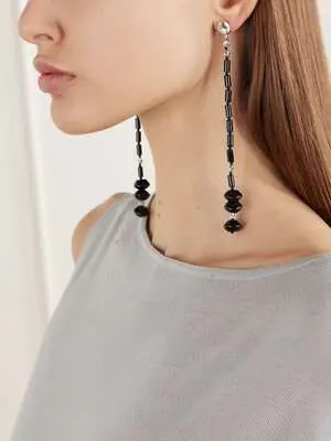 Agmes Margot -tone Onyx Earrings