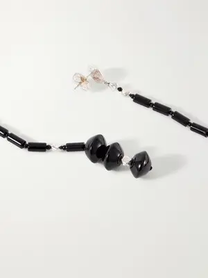 Agmes Margot -tone Onyx Earrings