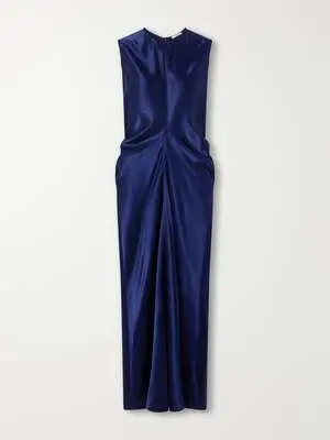 FFORME Lillian Draped Satin Maxi Dress