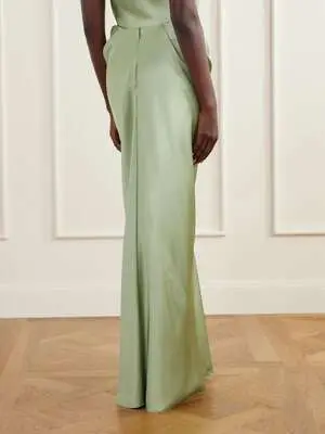 HEIRLOME Cleo Draped Silk-satin Maxi Skirt