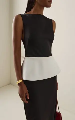 Simkhai Sirel Color-blocked Crepe Gown