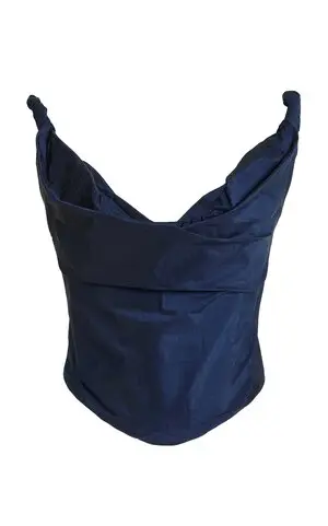 Staud Olivia Taffeta Corset Top
