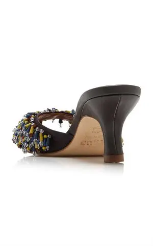 Staud Brigitte Beaded Leather Mules