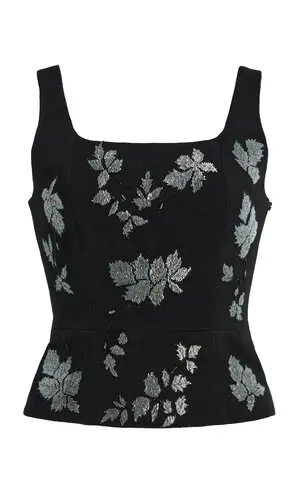 Chorus Exclusive Velloure Beaded Corset Top - Black
