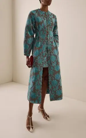 Chan Luu Exclusive Pinch Waist Jacquard Coat