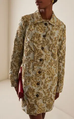 Staud Halton Metallic-brocade Jacket