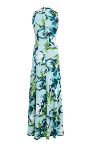 Oscar De La Renta Calla Lillies Maxi Dress