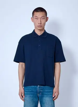 Saint Laurent Cassandre Polo In Cotton Piqu
