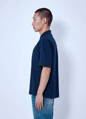 Saint Laurent Cassandre Polo In Cotton Piqu