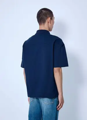 Saint Laurent Cassandre Polo In Cotton Piqu