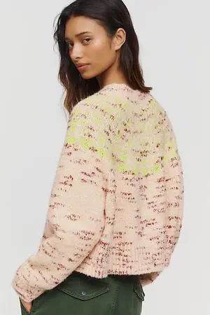 PILCRO Chunky Crew Neck Sweater