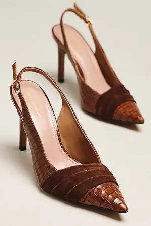 Anthropologie Poted Toe Stiletto Slgback Heels