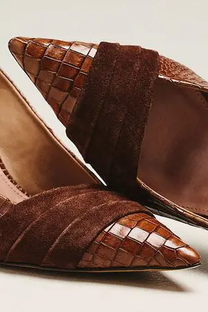 Anthropologie Poted Toe Stiletto Slgback Heels