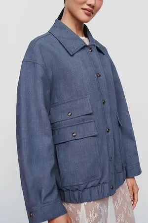 Maeve Faux Fur Collar Barn Jacket