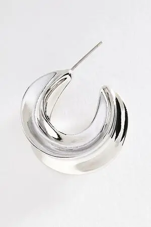 Anthropologie Textured Hoop Earrgs