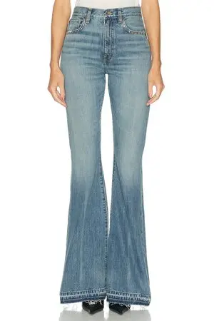 RE/DONE Jane Bootcut Jeans In Blue - Thunderstruck