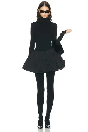 Magda Butrym Long Sleeve Turtleneck Mini Dress