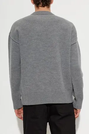 AMI Paris Wool Sweater With Logo