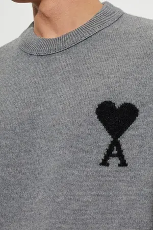 AMI Paris Wool Sweater With Logo