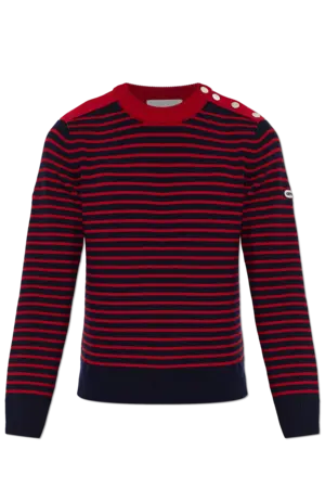 AMI Paris Crew Neck Wool Sweater - Red