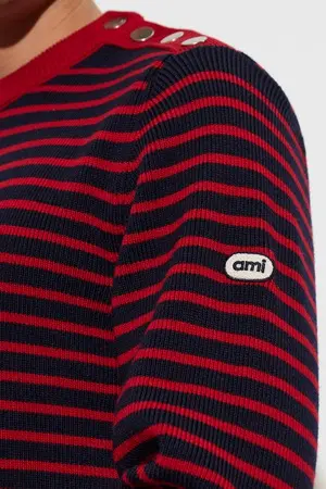 AMI Paris Wool Jumper With A Crew Neck