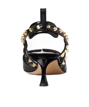 Fendi Patent Leather Medium-heeled Sandals
