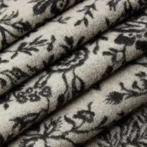 Fendi Dove Grey And Black Cashmere And Wool Scarf