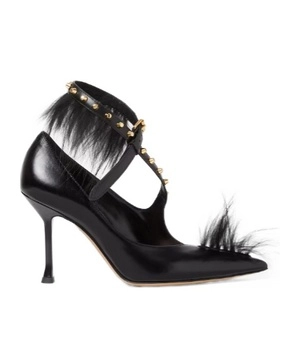 Fendi Vertigo Leather Court Shoes - Black