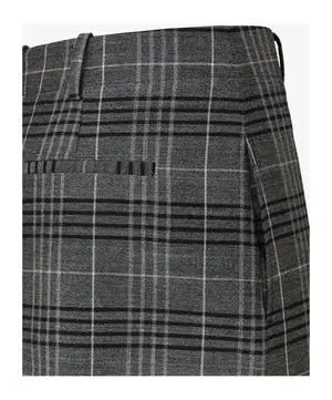 Fendi Grey Check Wool Skirt