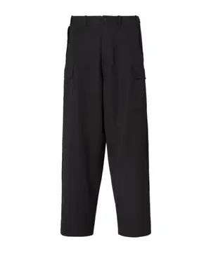Fendi Grain De Poudre Wool Trousers - Black