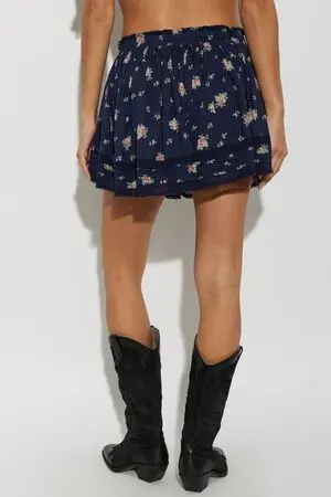 LoveShackFancy Kressler Floral Mini Skirt