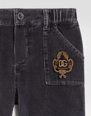 Dolce & Gabbana パッチ ベルベットパンツ