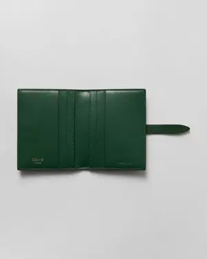 Celine Bi-fold Card Holder Triomphe Pontet In Goatskin