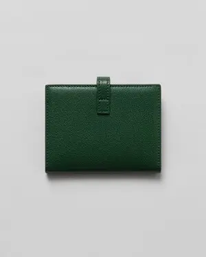 Celine Bi-fold Card Holder Triomphe Pontet In Goatskin