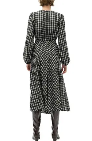 M&s Check Midi Dress