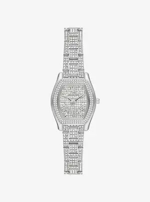 Michael Kors Petite Chelsea Pavé -tone Watch In By - Silver