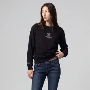 Mitchell & Ness Las Vegas Raiders Core Essentials Micro Logo Fleece Sweatshirt - Black