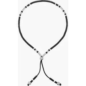 NIALAYA JEWELRY Beaded String Bracelet - Black/silver