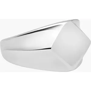 NIALAYA JEWELRY Squared Stainless Steel Ring - Silver