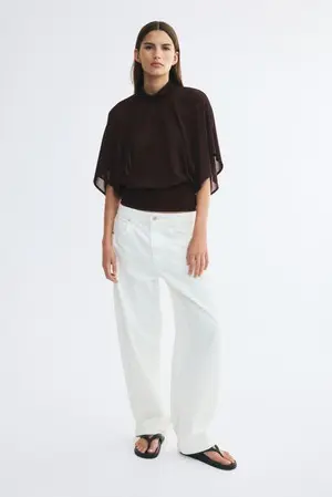 H&M Draped Cowl-back Top
