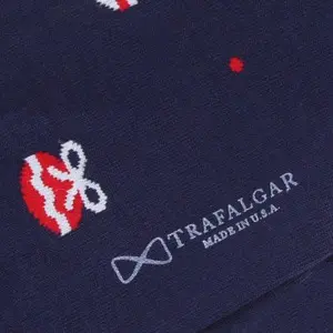 Trafalgar Festive Ornament Holiday Mid Calf Mercerized Cotton Socks