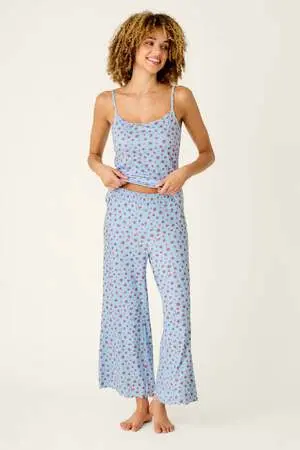 PJ Salvage Festive Florals Blue Floral Print Pajama Pants